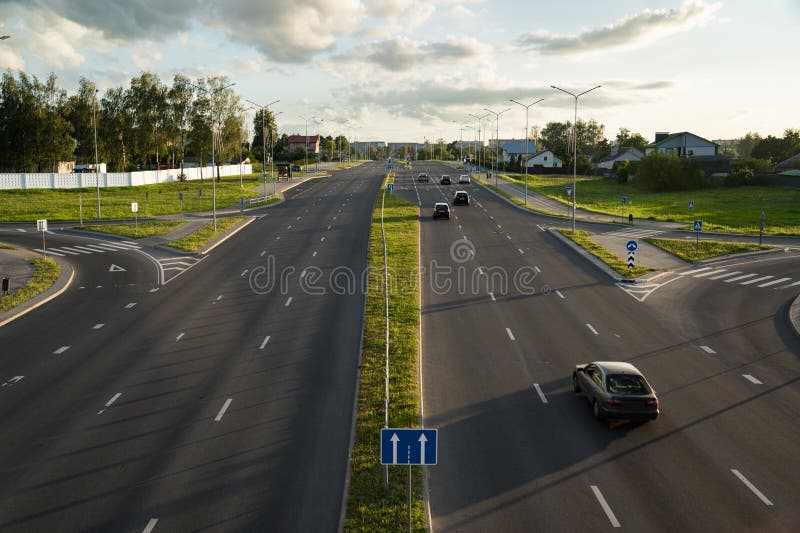 The City Motorway from Naples To Rome Passing Naples Town. the Bridge ...
