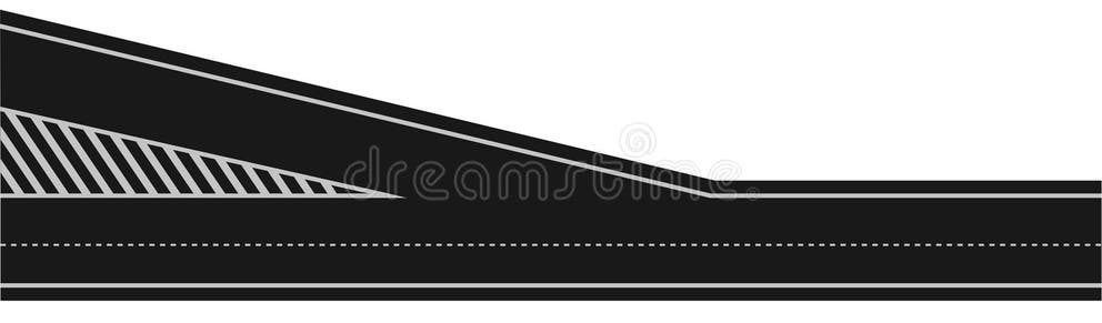 Highway Exit Ramp with Merging Lane â€“ Road Top View Vector Stock ...
