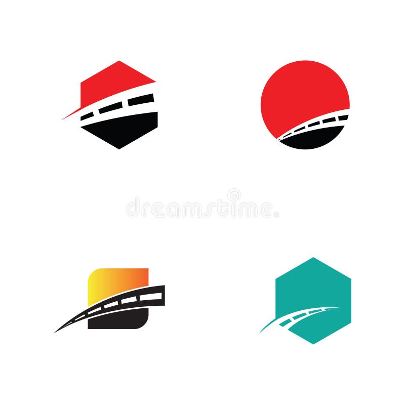 Highway Freeway Road Infrastructure Logo Stock Vector - Illustration of ...