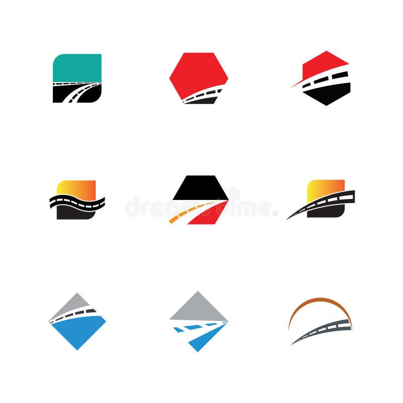 Highway Freeway Road Infrastructure Logo Stock Vector - Illustration of ...