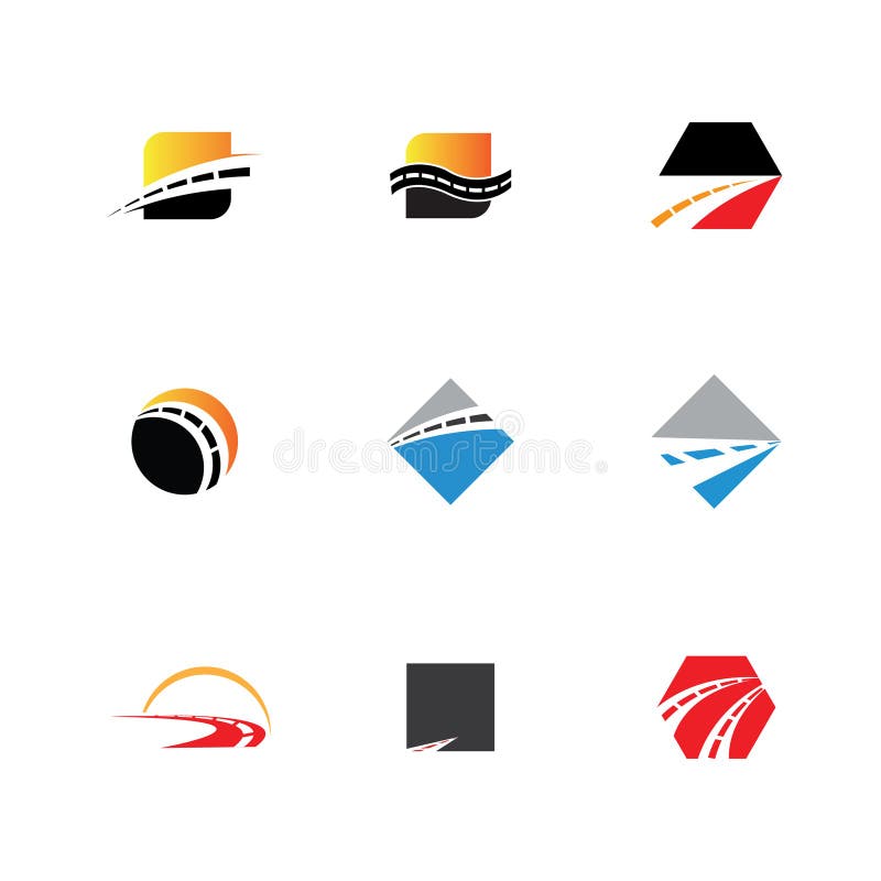 Highway Freeway Road Infrastructure Logo Stock Vector - Illustration of ...