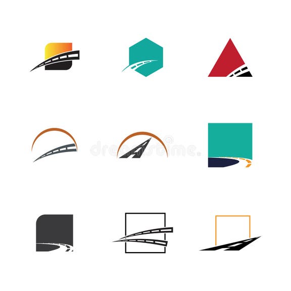 Highway Freeway Road Infrastructure Logo Stock Vector - Illustration of ...