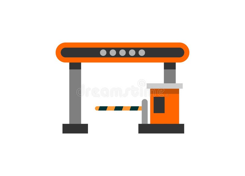 Highway Gate. Simple Flat Illustration Stock Vector - Illustration of ...