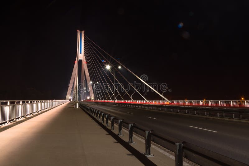 Highway Going through a Cable-stayed Bridge Editorial Photography ...