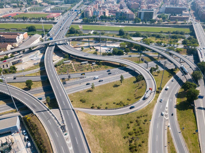 Highway Grade Separation, Barcelona Stock Image - Image of autobahn ...