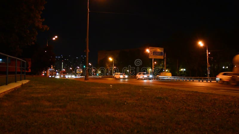 The Highway is Illuminated by Lanterns and Headlights. a Measured ...