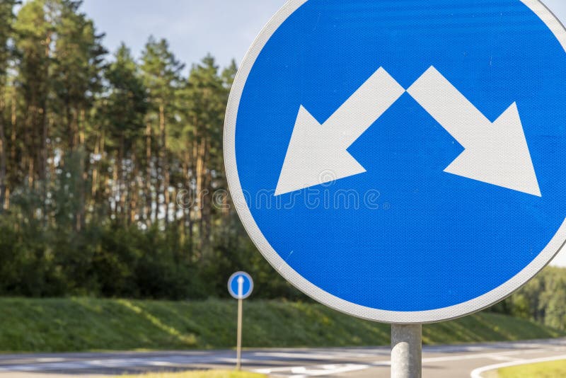 A Highway with Installed Road Signs Stock Photo - Image of directional ...