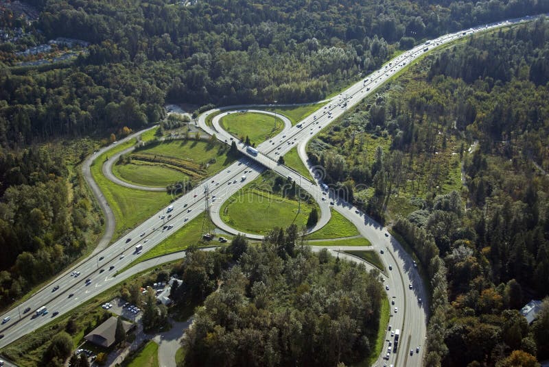 Highway intersection stock photo. Image of nature, trees - 22715602