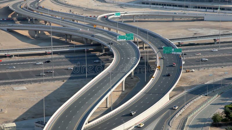 Highway Intersection Aerial View Stock Footage - Video of highway ...