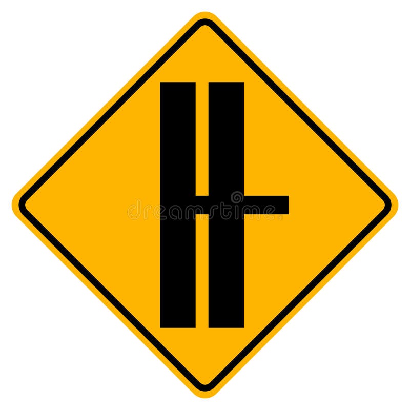 T-Junction Traffic Road Sign,Vector Illustration, Isolate on White ...