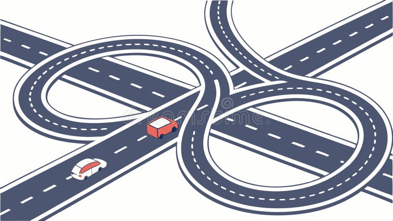 Highway Intersection, Representing Transportation, Roads, and Complex ...