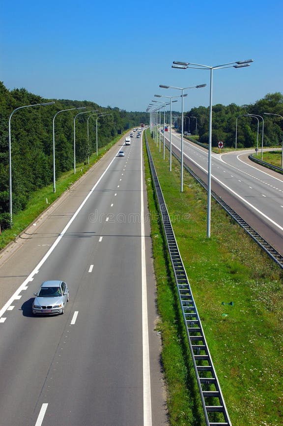 Highway, interstate. stock photo. Image of clouds, central - 216892