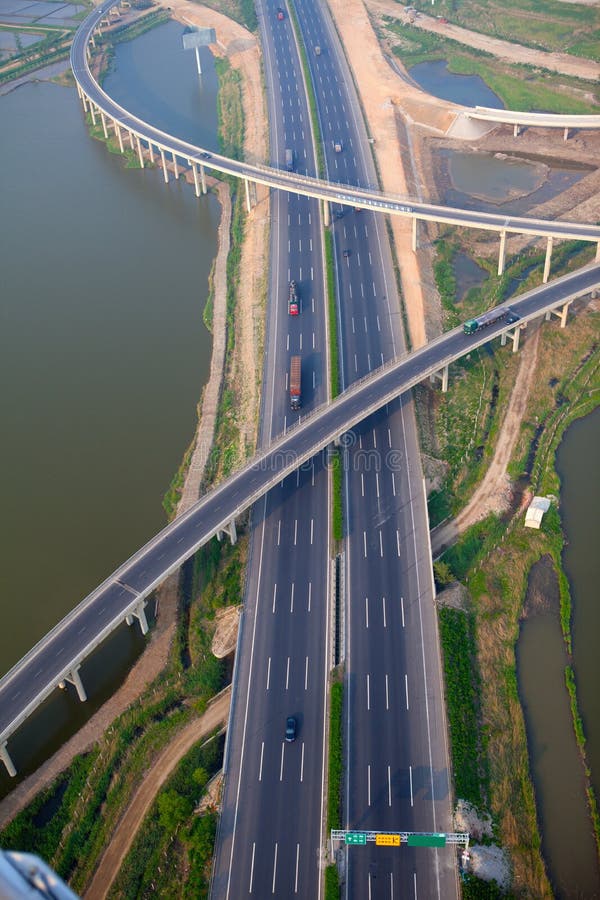 Highway junction, aerial stock photo. Image of city, asphalt - 28964572