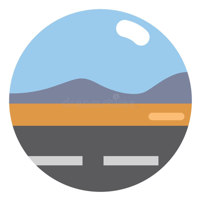 Highway landscape, icon stock vector. Illustration of landscape - 258929147