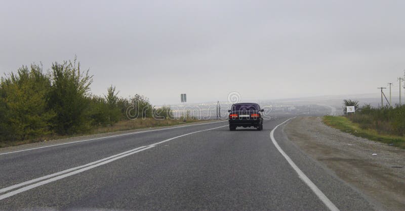 Highway Landscape with Moving Cars at Daytime Stock Image - Image of ...