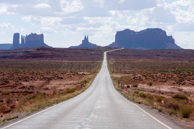 Highway Leading To Monument Valley Stock Photo - Image of national ...