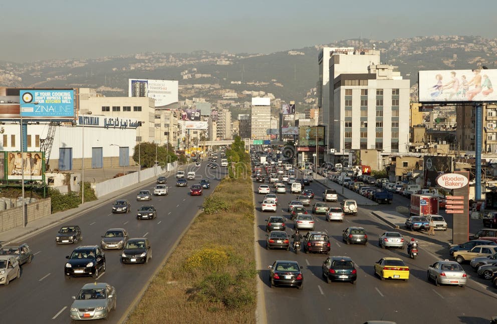 A highway in Lebanon editorial photo. Image of building - 42975496