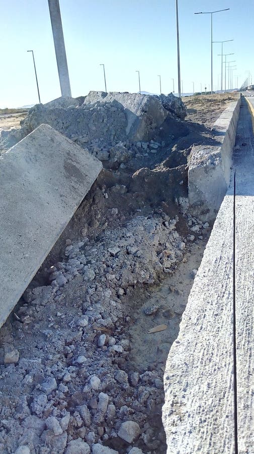 Highway stock image. Image of side, highway, posts, light - 124433997