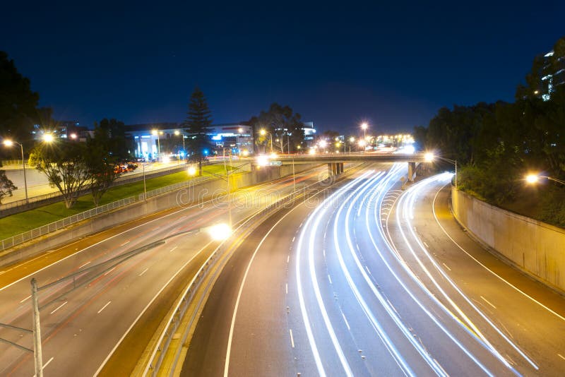 Highway Light Trail stock image. Image of lights, highway - 124013483