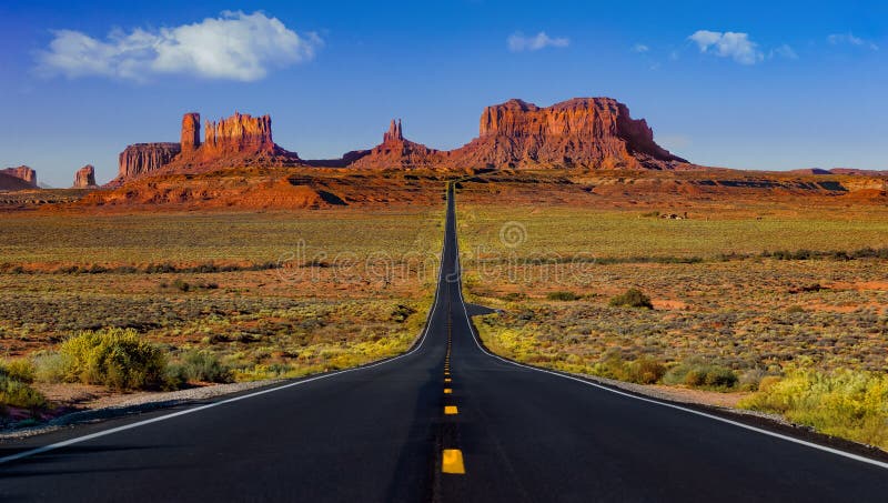 Monument Valley road stock image. Image of places, looking - 116121287