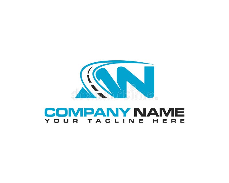 Highway Maintenance and Road Construction Logo with Letters an. Stock ...