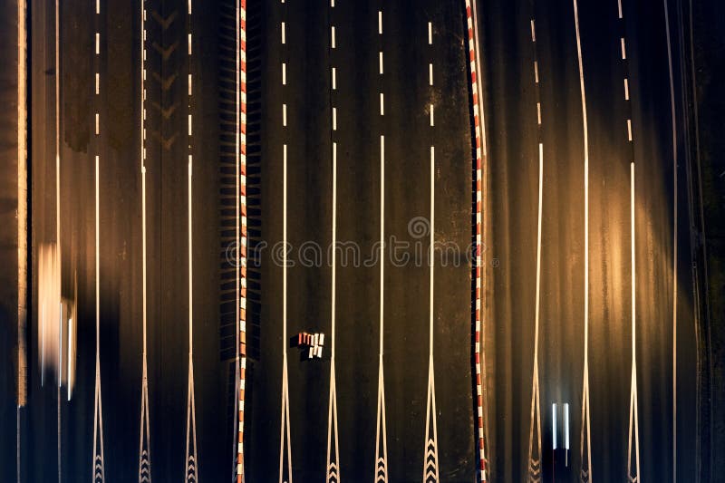 Highway with Many Passages, Close-up, Aerial View from a Drone Stock ...