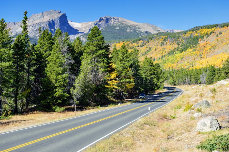 Highway in the Mountains in the Fall Stock Image - Image of nature ...