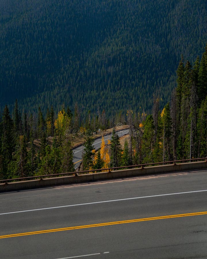 Highway through the Mountains during Fall with Many Curves Stock Image ...
