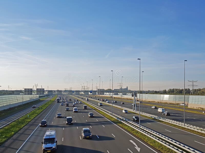 Traffic Jam on the A9 Near Amsterdam in Netherland Stock Image - Image ...