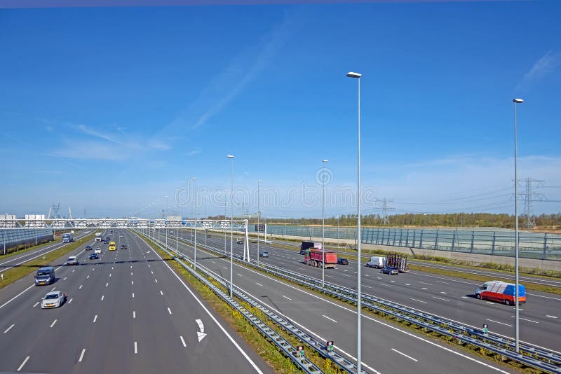 Highway A1 Near Amsterdam in the Netherlands Editorial Stock Photo ...