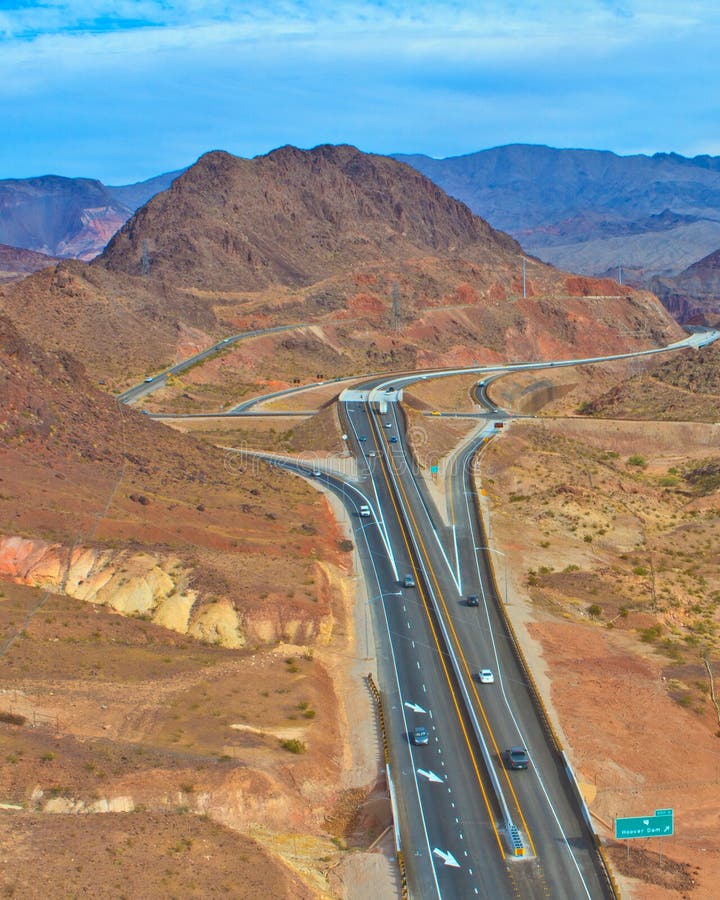 Highway in Nevada stock image. Image of scene, road, mead - 17421277