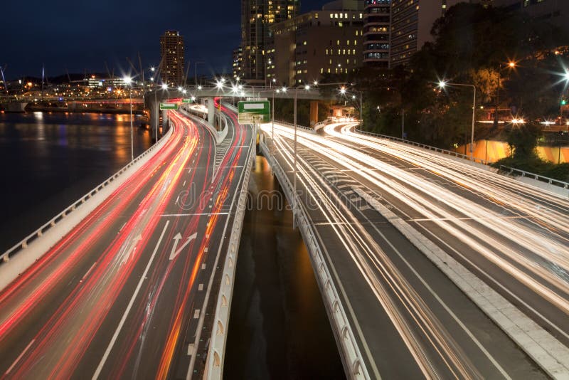 Highway by Night stock image. Image of interstate, dusk - 20436149