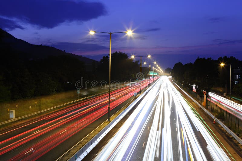 Highway at night stock image. Image of motion, freeway - 22674819