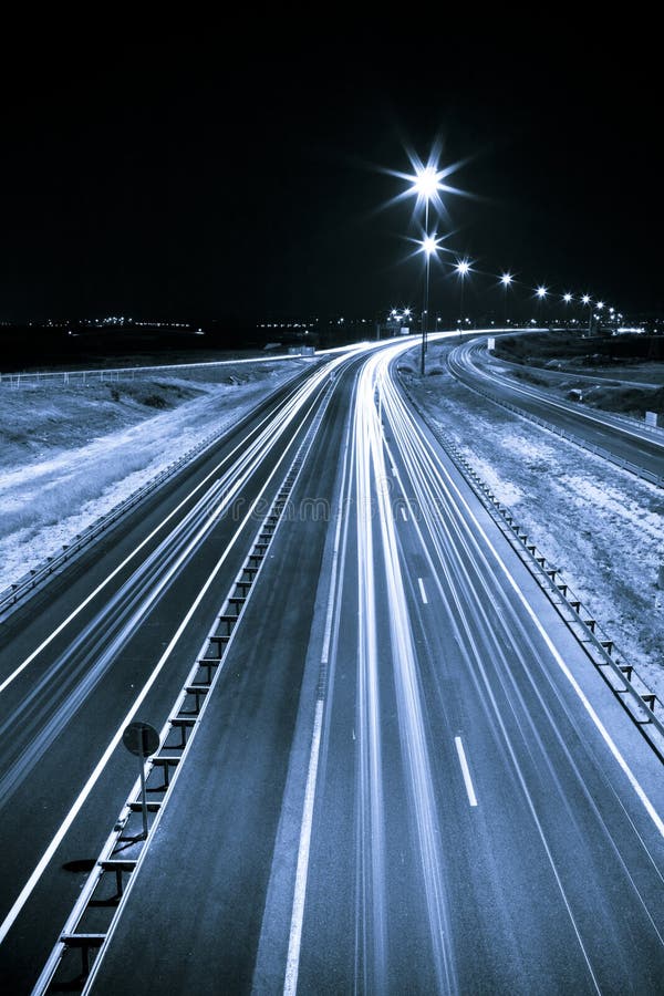 Highway at Night stock image. Image of futuristic, narrow - 17069101