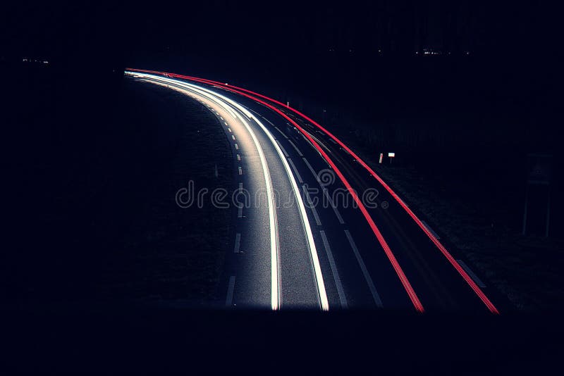 Highway at Night stock photo. Image of dark, road, night - 83060124