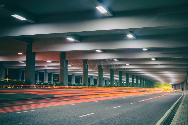 The highway of the night stock photo. Image of lanes - 99443274