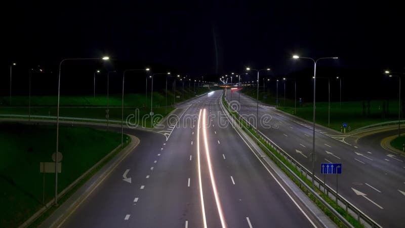 Hyper Lapse Time-lapse of Car Traffic Transport on Highway or ...