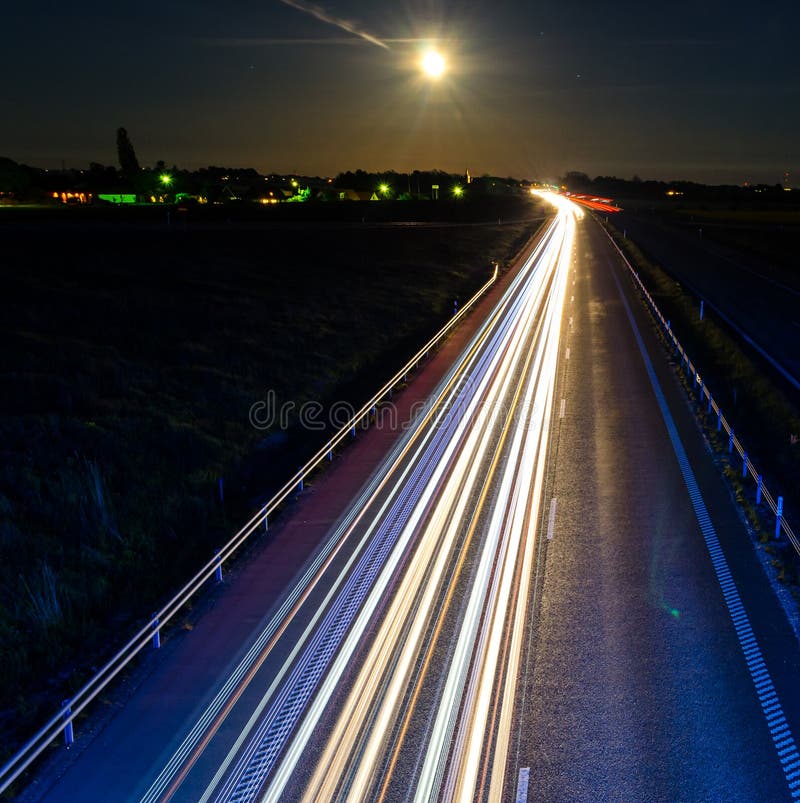 Highway at night stock image. Image of high, flow, leeds - 40714151
