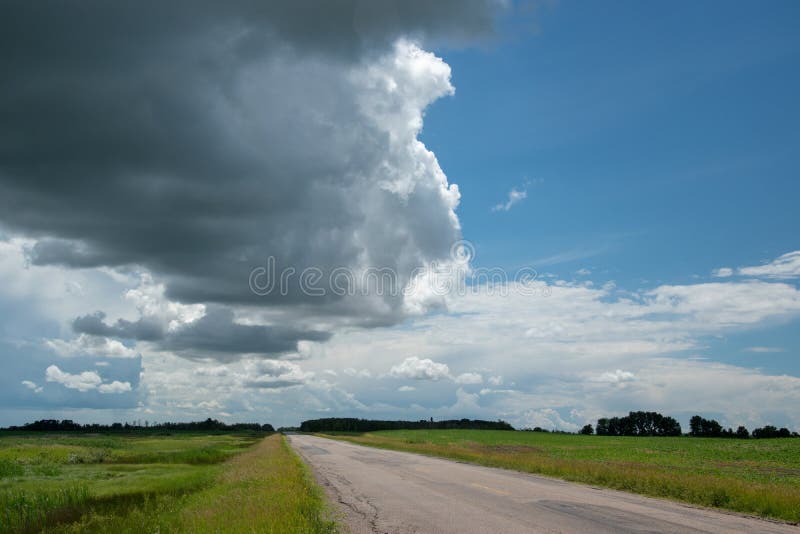 Highway 80, North of Churchbridge, Saskatchewan, Canada. Stock Image ...