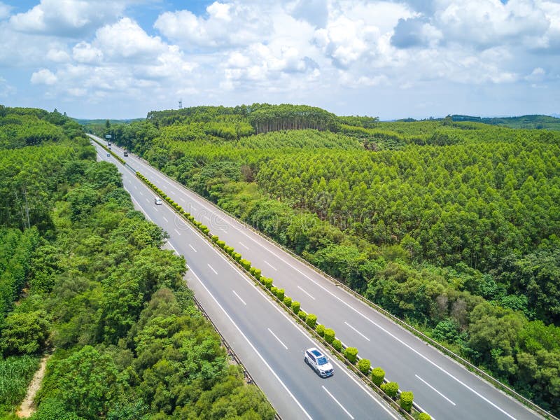 Highway in Outdoor Mountain Forest in Guangxi, China Stock Image ...