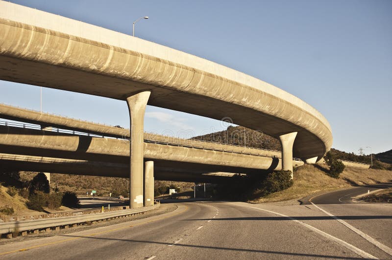 Highway Overpass and Intersection Stock Photo - Image of concrete ...