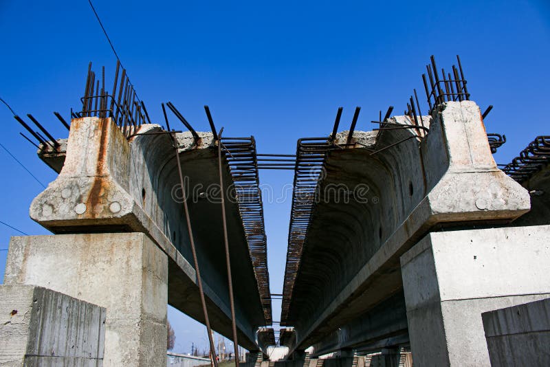 Highway Overpass Construction. Stock Photo - Image of concrete, outdoor ...
