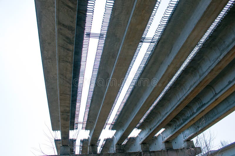 Highway Overpass Construction. Stock Photo - Image of equipment, bridge ...