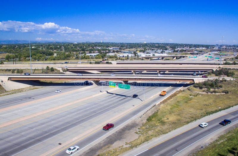 Highway Overpass i25 stock image. Image of travel, vehicles - 101838055