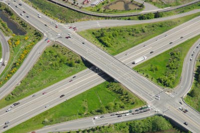 Highway Overpass and Intersection Stock Photo - Image of concrete ...