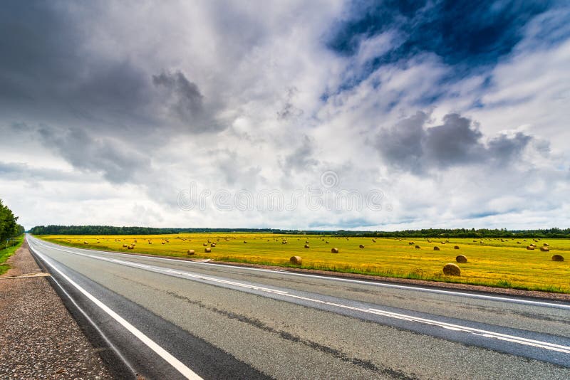 Haystacks View, Bucovina Region, Romania, Winter Season Stock Photo ...