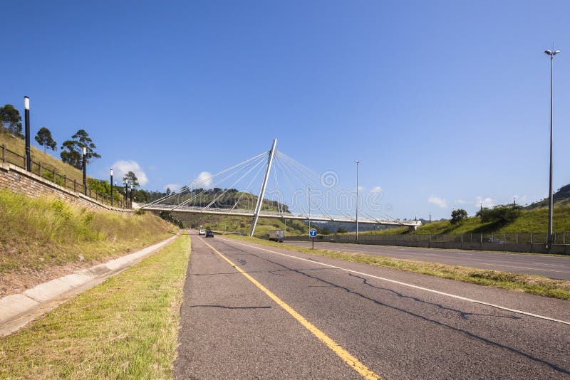 Highway Pedestrian Bridge stock photo. Image of landscape - 50892624