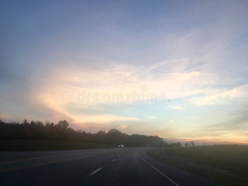 Highway stock photo. Image of quiet, drive, highway, evening - 79888890
