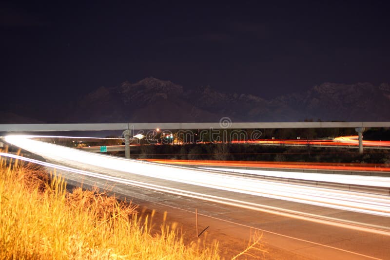 Highway on ramp at night stock photo. Image of byway, transport - 2265036