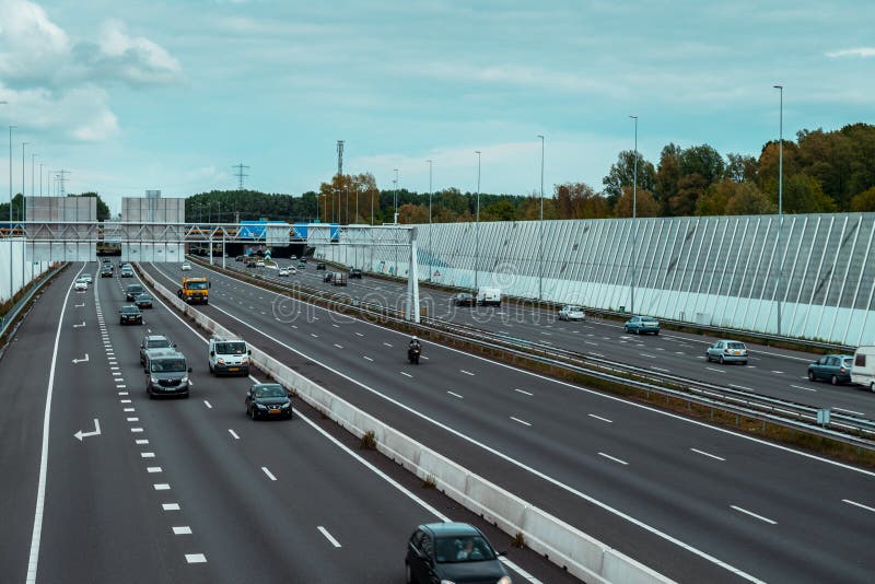 Highway Ring A10 Amsterdam editorial stock photo. Image of bridge ...